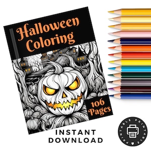 Halloween Coloring Pages MEGA Over 100 Pages! Printable , Spooky ...