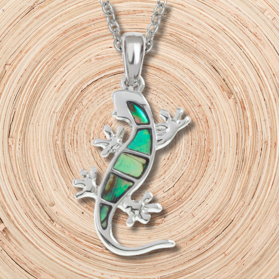 Gecko Necklace, Gecko Pendant, Gecko Jewelry, Lizard Necklace, Animal ...