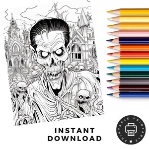 Vampire Coloring Pages MEGA Over 100 Pages Printable , Halloween ...