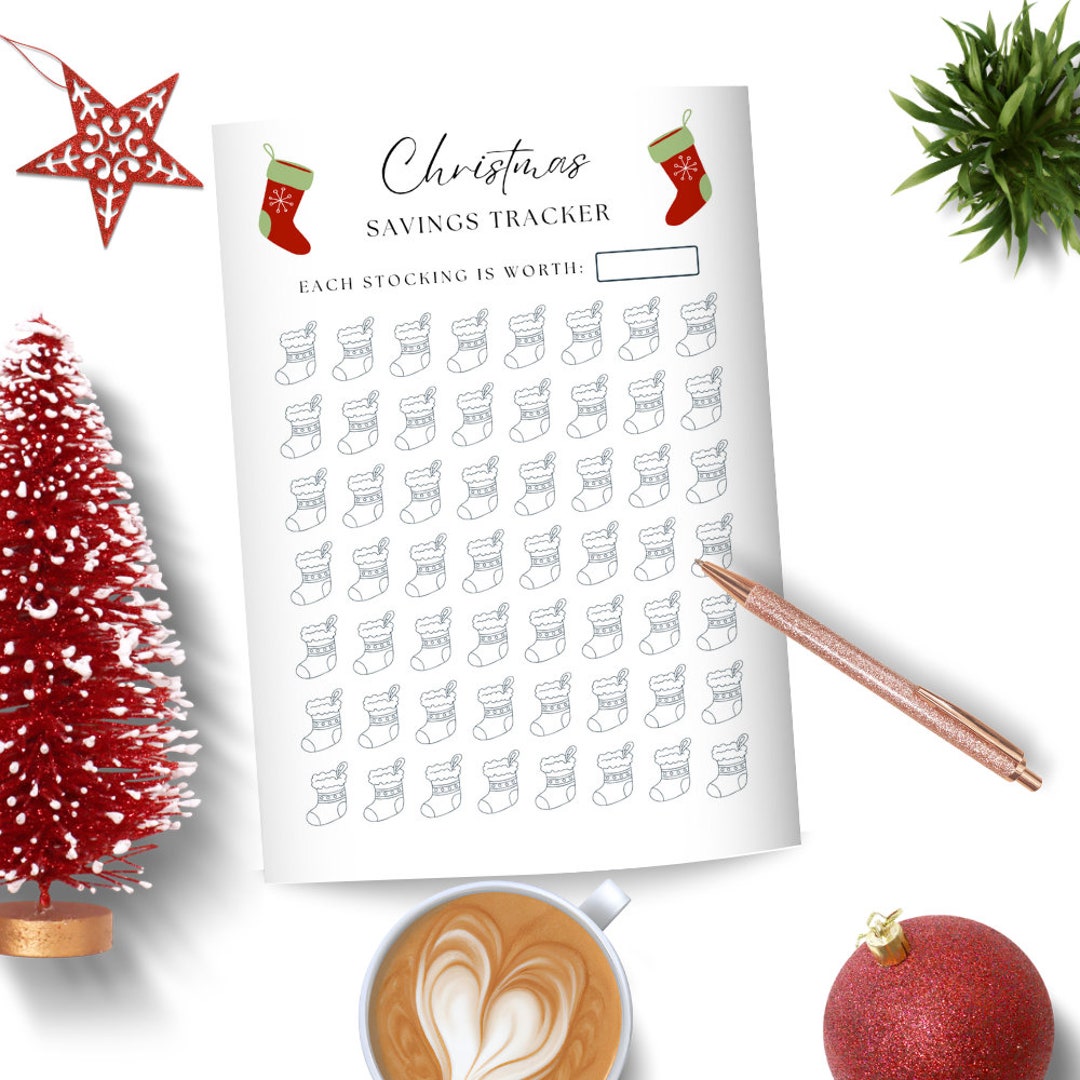 Christmas Savings Tracker Printable Christmas Gift Spending - Etsy