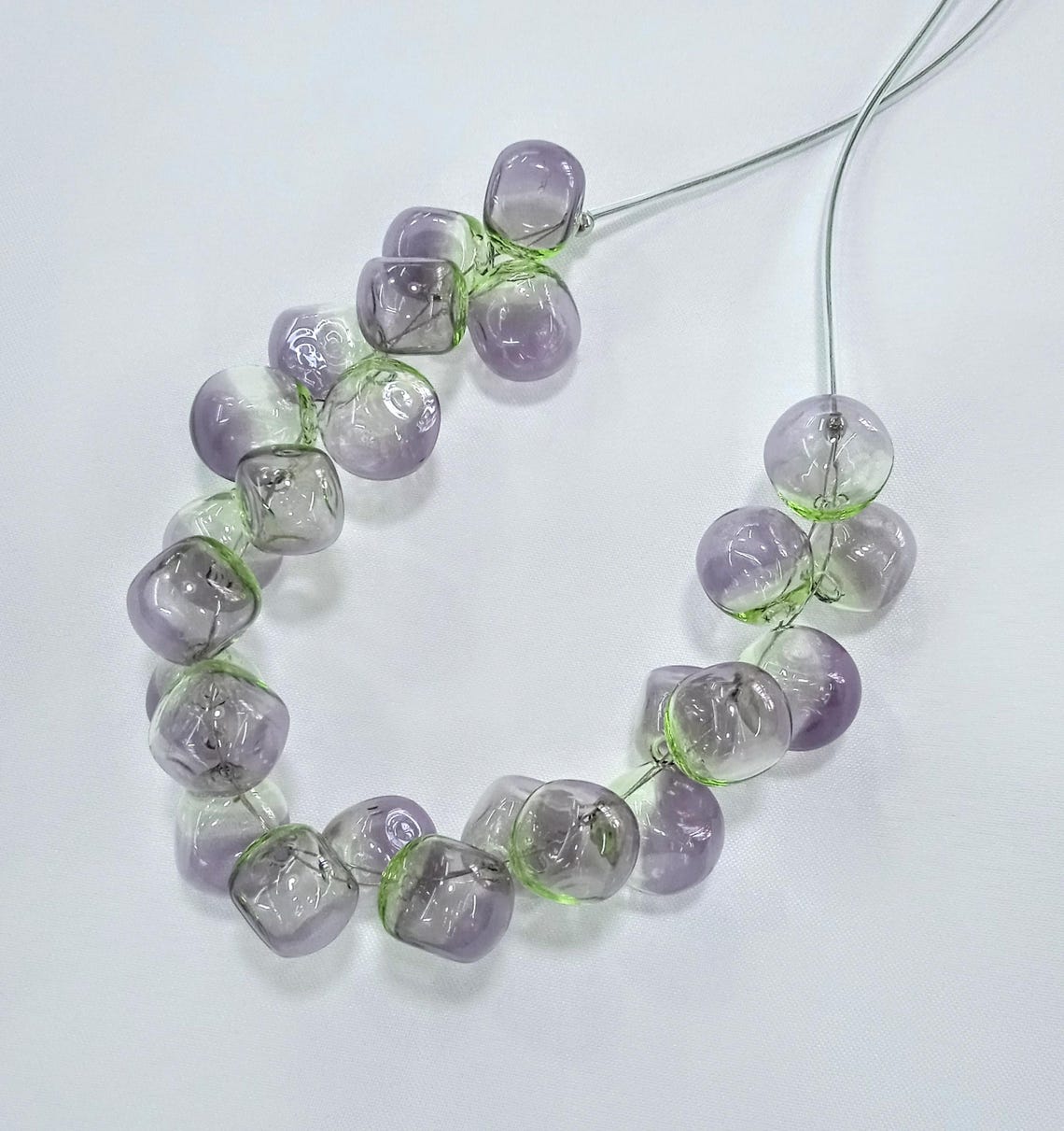 Cubic Bubbles Murano Glass Necklace,hollow Beads.handmade,modern and ...