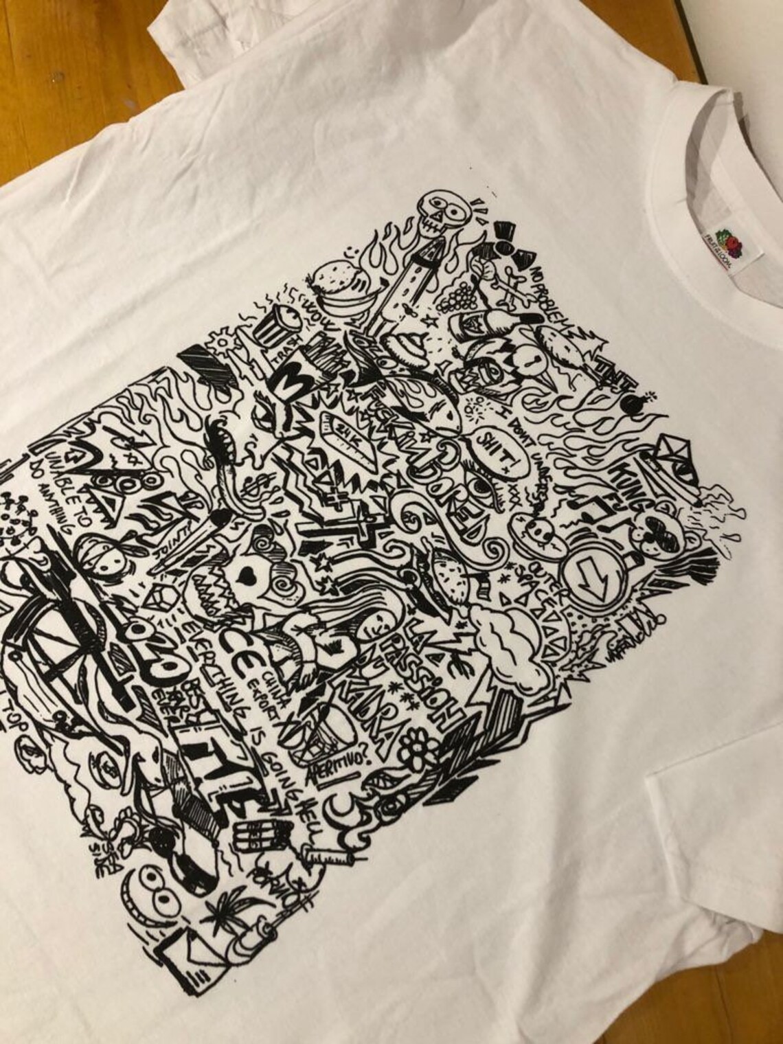 Doodle Shirt Hand drawn sketch art 2020 best year ever chaos | Etsy