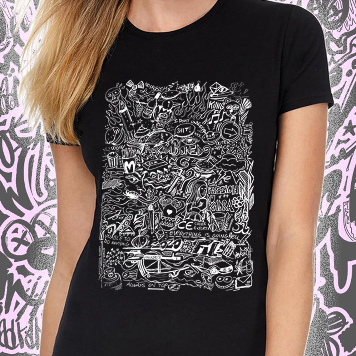 Doodle Shirt Hand drawn sketch art 2020 best year ever chaos | Etsy