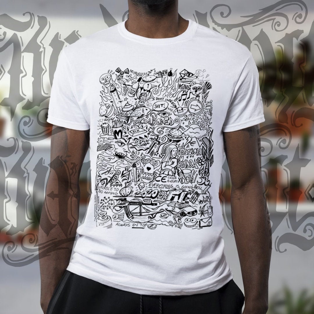 Doodle Shirt Hand Drawn Sketch Art 2020 Best Year Ever Chaos Line Art ...