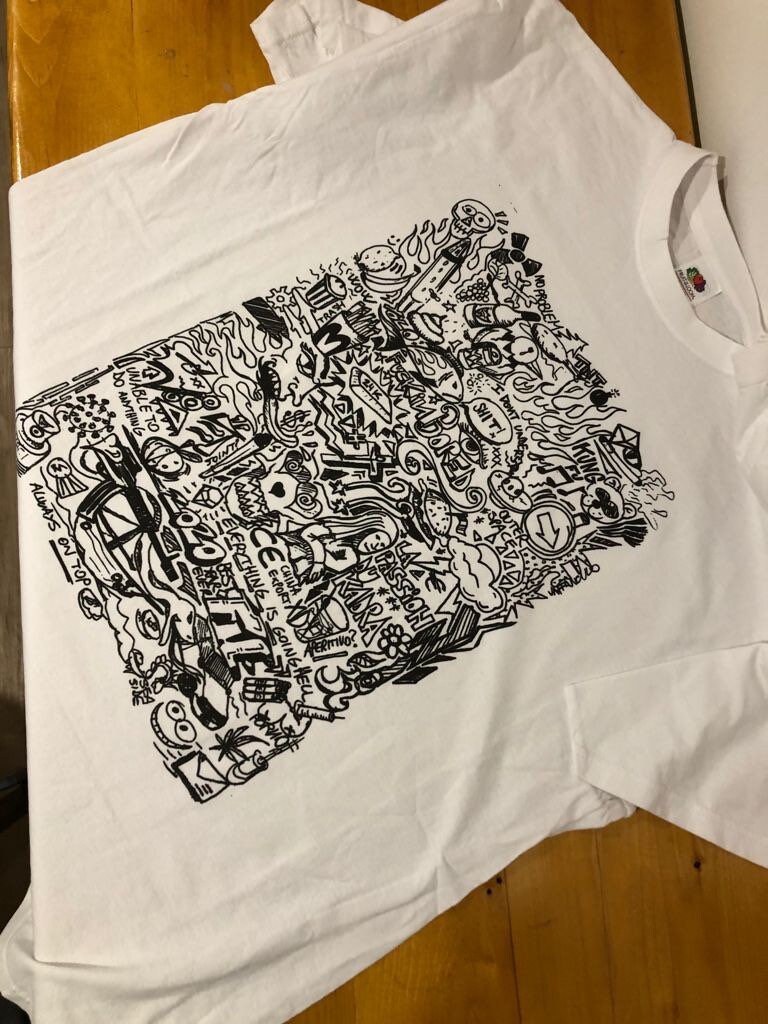 Doodle Shirt Hand drawn sketch art 2020 best year ever chaos | Etsy