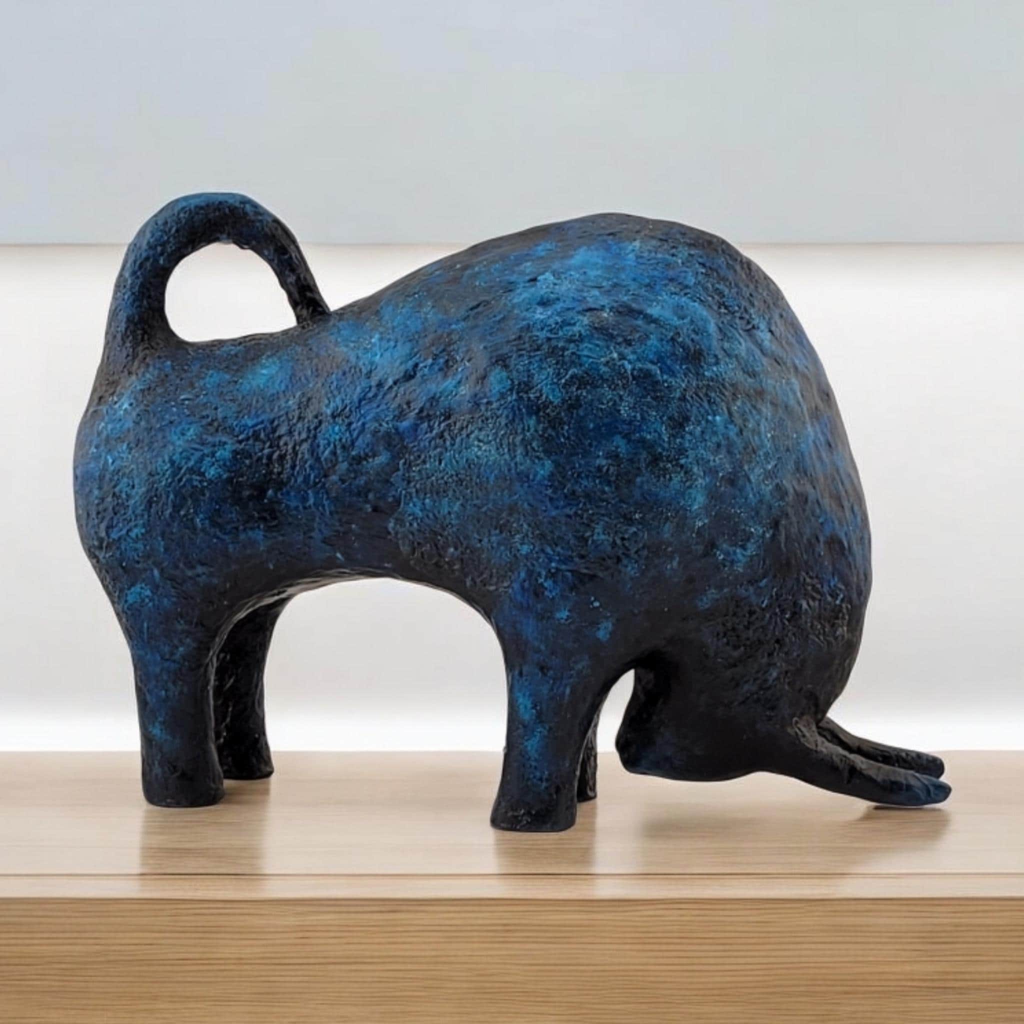 Paper Mache Bull Sculpture | Decorative Figure for Home | Gift for Him ...