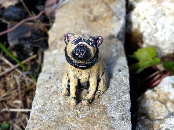 Miniature Pug Puppy / Handmade Paper Mache Dog / Animal | Etsy