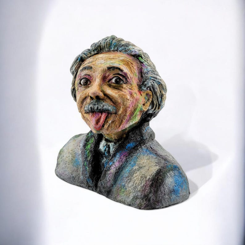 Albert Einstein Bust Sculpture | Handmade Playful Scientist Art ...