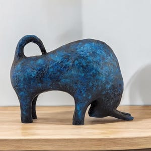 Paper Mache Bull Sculpture | Decorative Figure for Home | Gift for Him ...