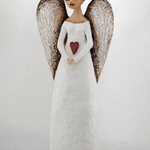 Angel Figure | Handcrafted Figurines | Captivating Angel | Paper Mache ...