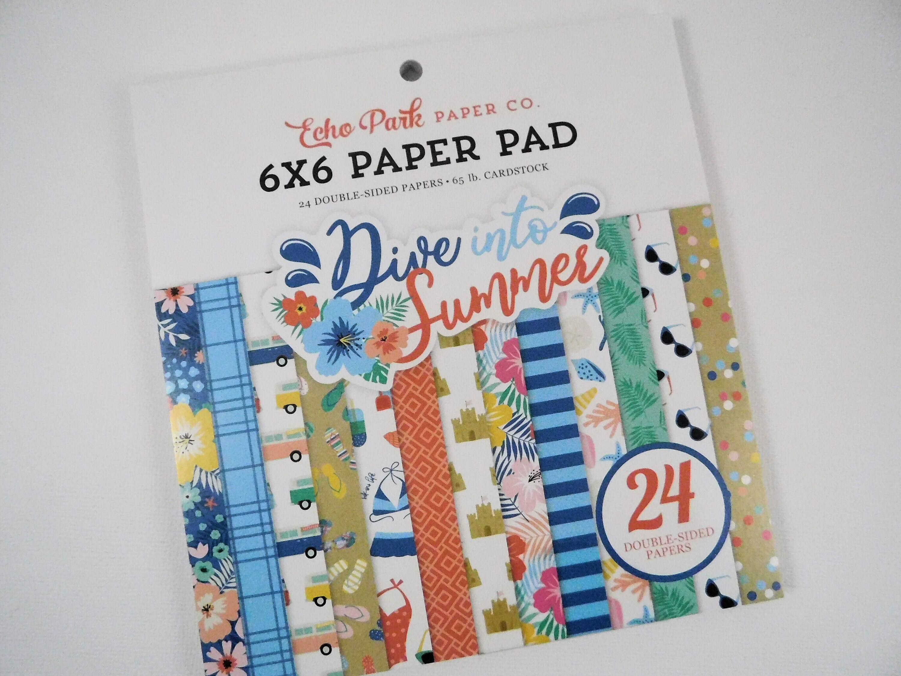 Echo Park Paper Co 6 x 6 Paper Pad Dive Into Summer 24 double | Etsy