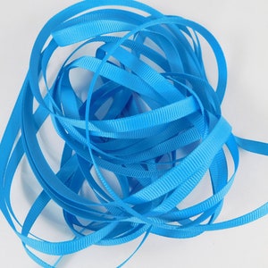5 Yards Turquoise Blue Grosgrain Ribbon 1/4 Inch Wide Trim Scrapbooking ...