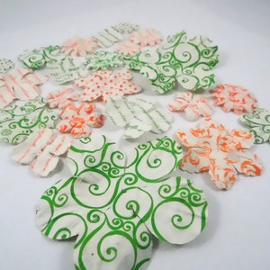 Prima Paper Flowers White Orange Green All Patterns Assortment No. 621 ...