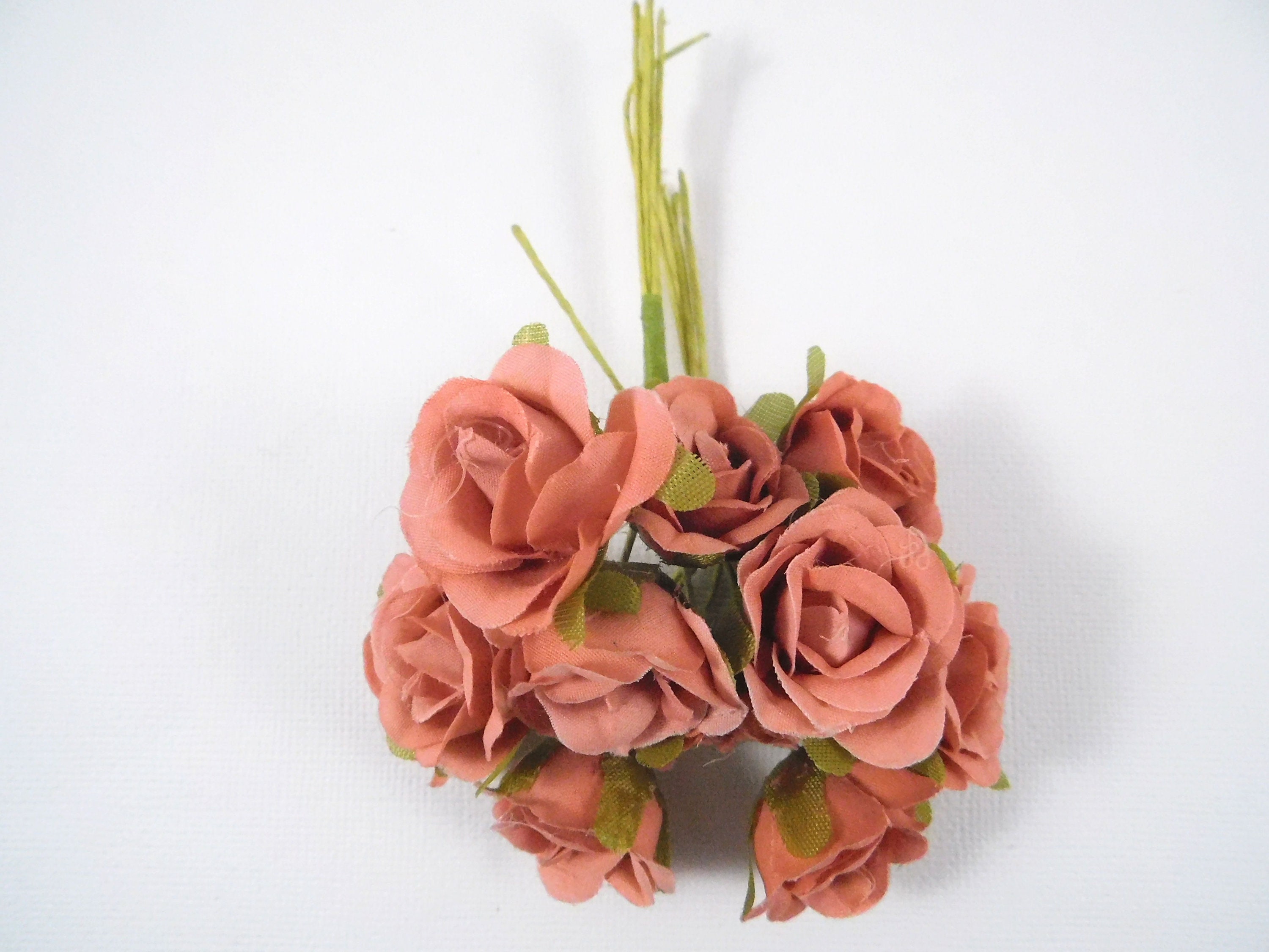 Muted Mauve Fabric Roses With Stems Floral Craft Supplies - Etsy