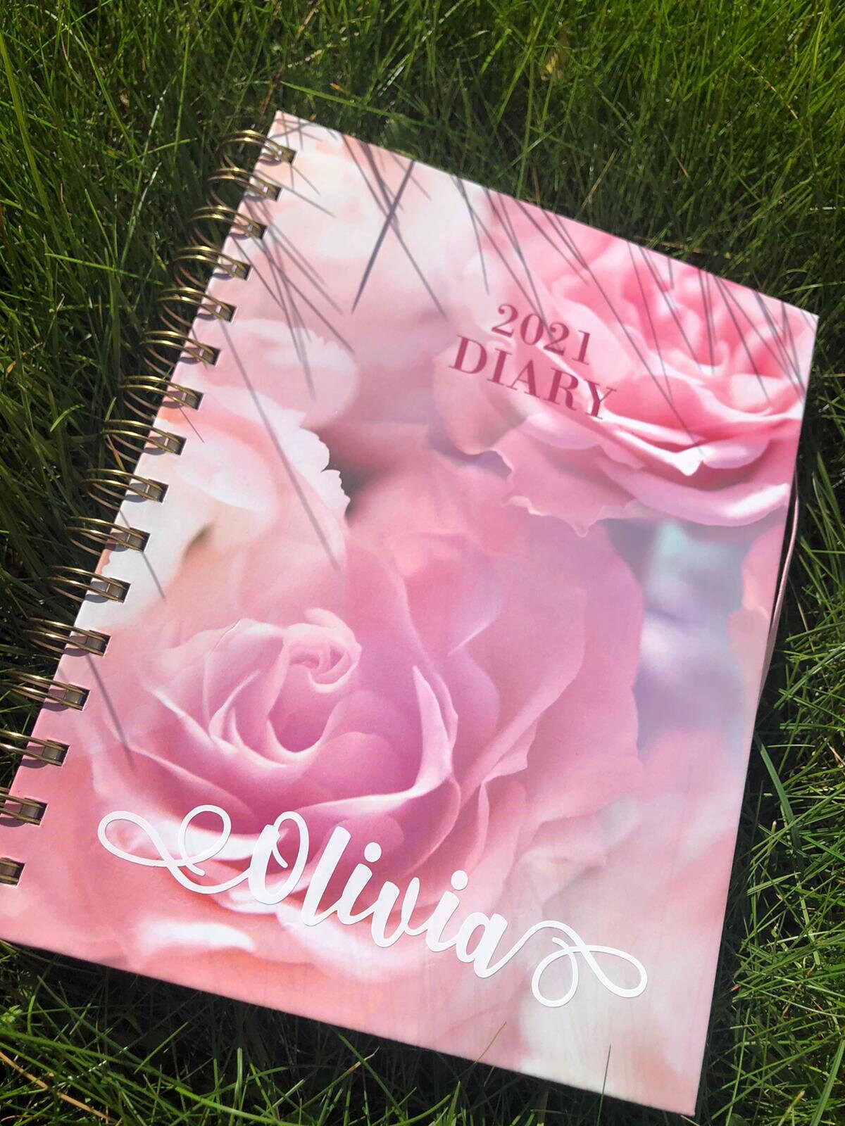 Personalised Flower Pink Rose 2021 Academic Diary Journal - Etsy