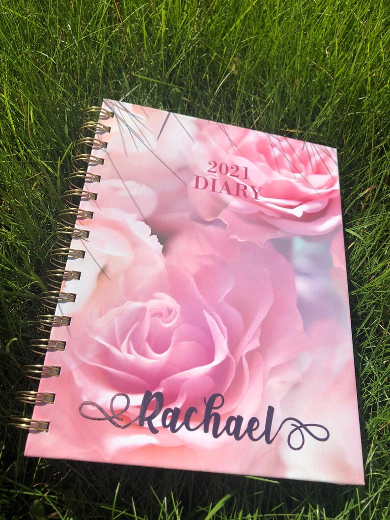 Personalised Flower Pink Rose 2021 Academic Diary Journal - Etsy