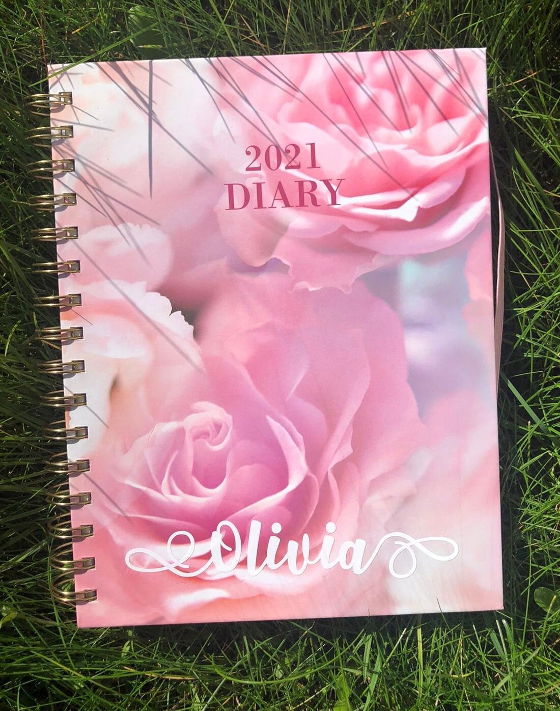 Personalised Flower Pink Rose 2021 Academic Diary Journal - Etsy