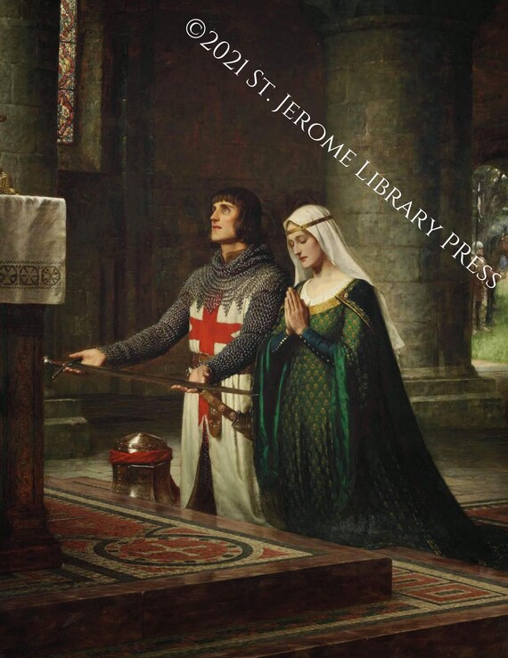 The Dedication Knight and Maiden Print 8.5 X 11 - Etsy