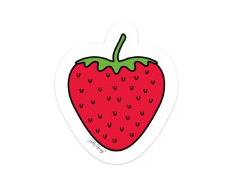 Strawberry Vinyl Decal | Strawberry Car Decal | Strawberry Daisy Decal ...