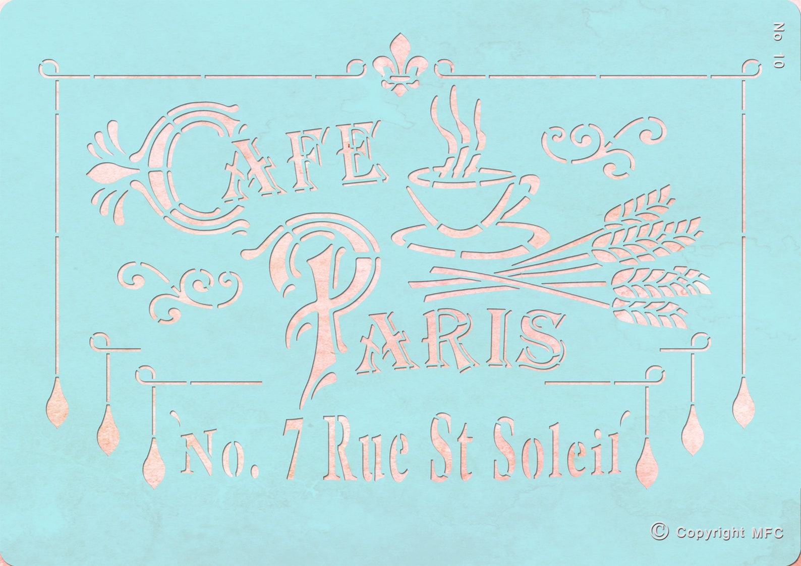 French Stencil, Pochoirs De Meubles Stencil, Cafe Paris Stencil, French ...
