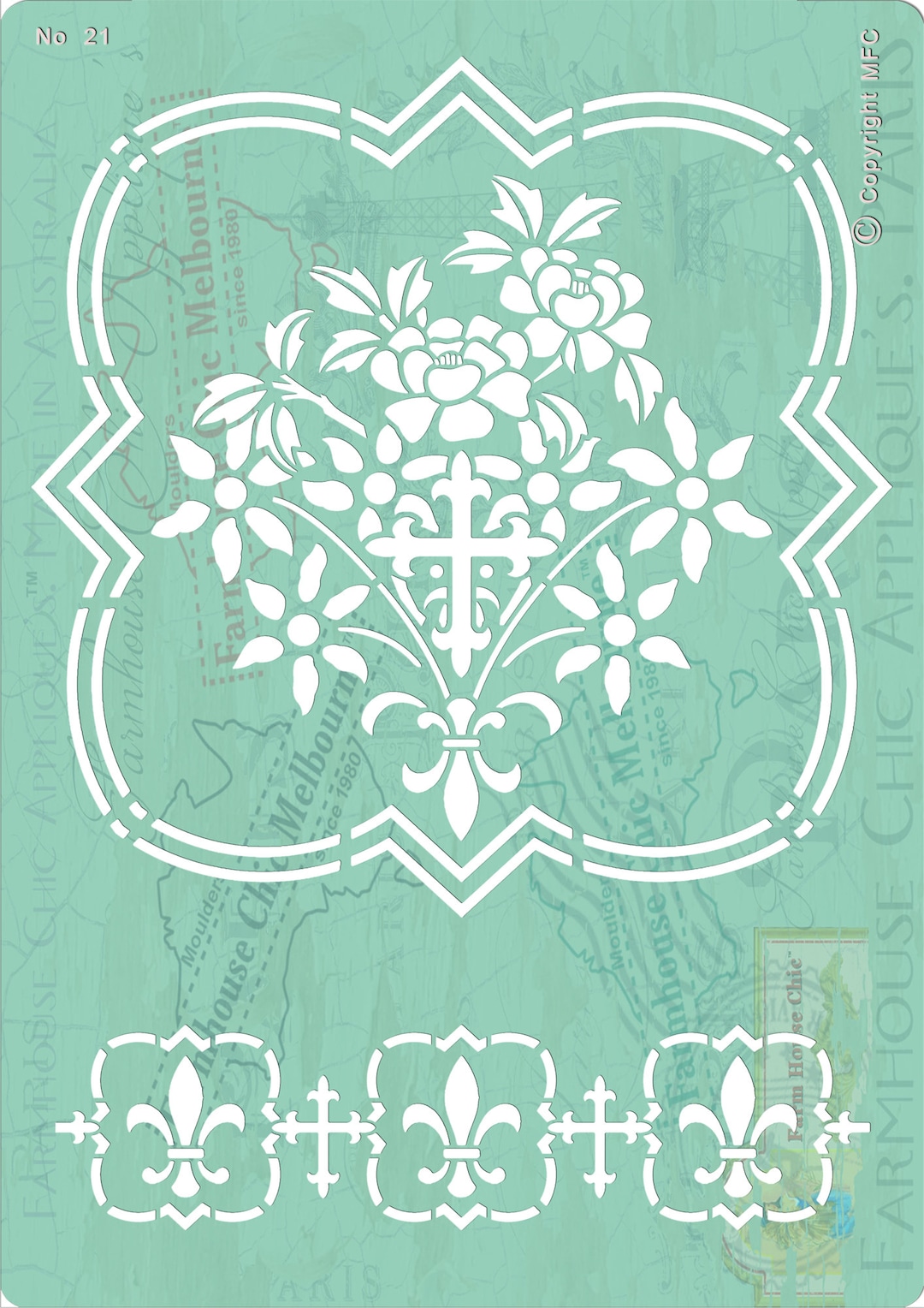 Reusable Stencil, French Vintage Stencil, Shabby Chic Stencil, Upcycle ...