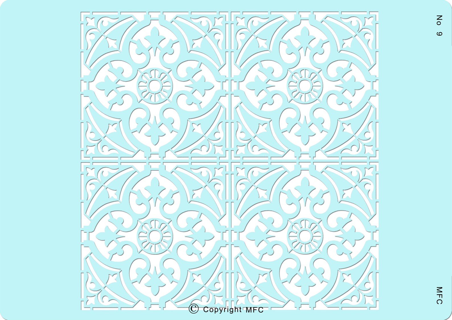 Moroccan Tiles Mylar Furniture Stencil, French Morocco Style Vintage ...