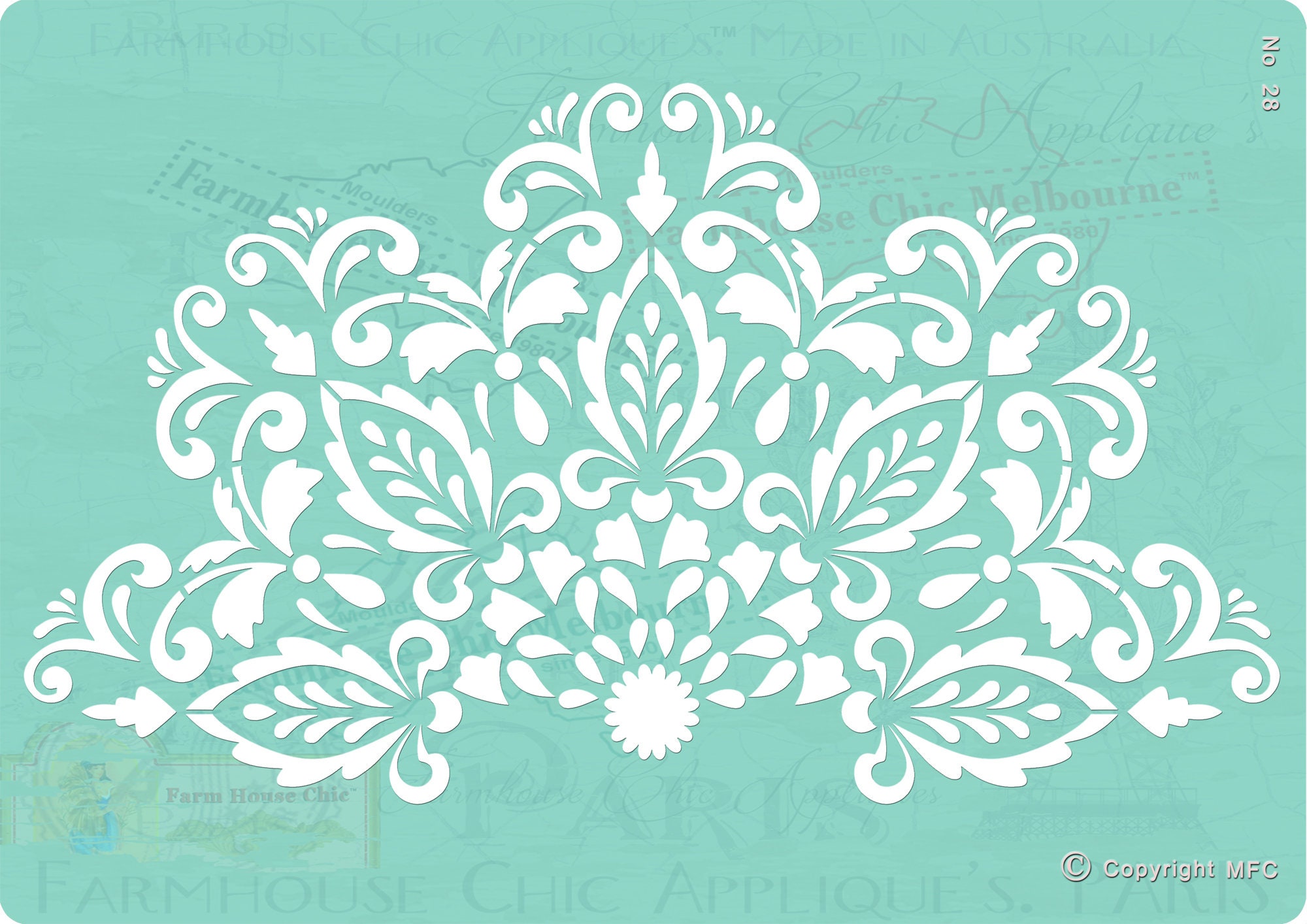 Reuseable Stencil. Create a Mandala Furniture Stencil 26.cm Across ...