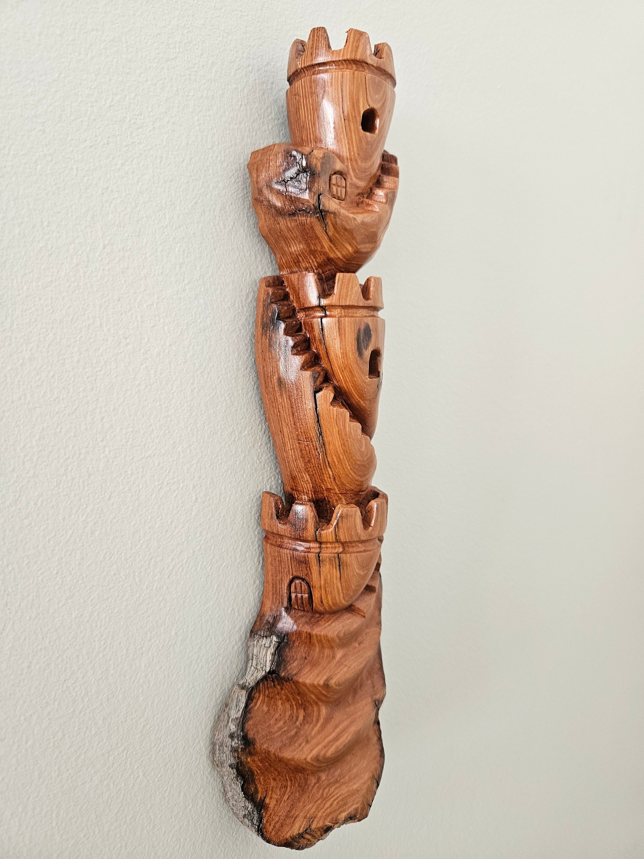Medieval Castle Cottonwood Bark Wood Carving - Etsy