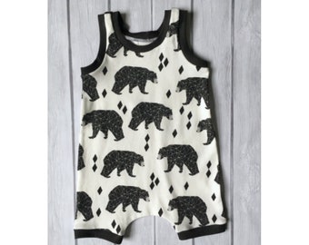 baby romper in native print // organic baby clothes