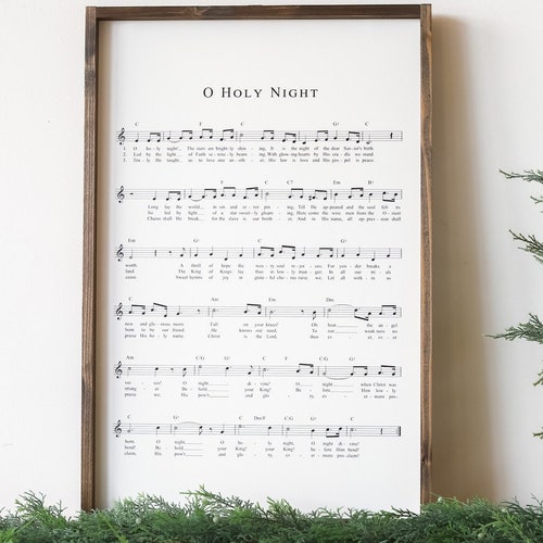 Oh Holy Night Christmas Wall Decor Christmas Decorations - Etsy