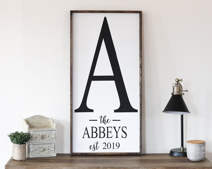 Initial Sign | Customized Family Sign | Last Name Sign | Family Wall ...