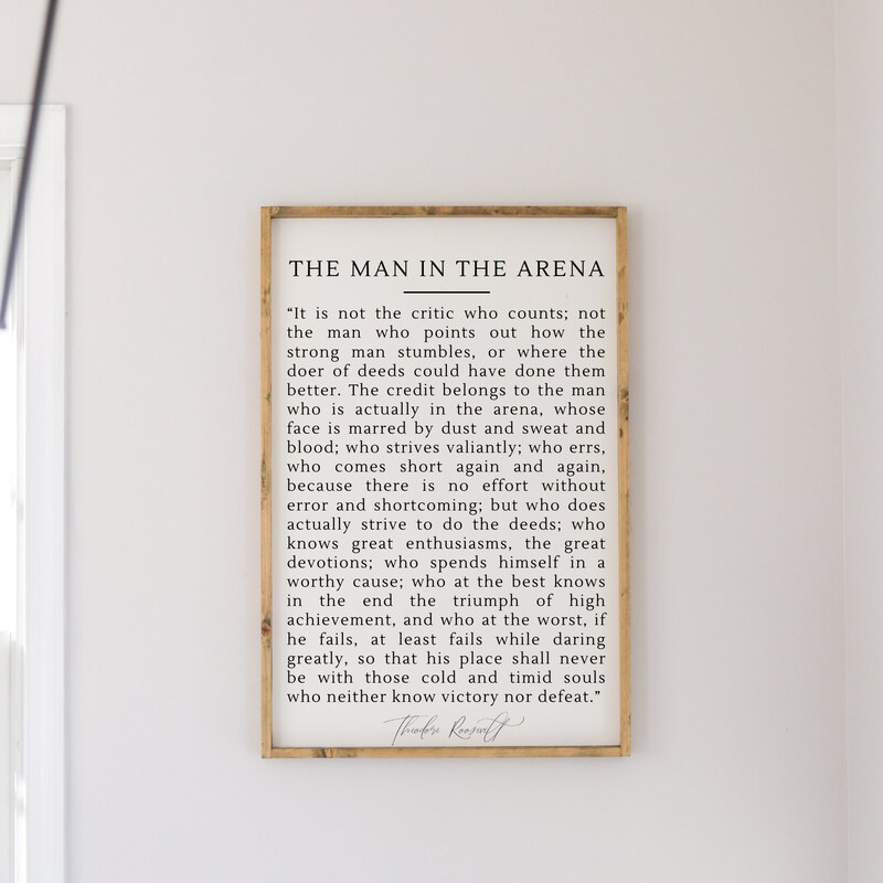 Man in the Arena Framed - Etsy