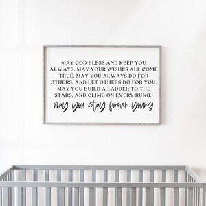 Forever Young Sign Bob Dylan Nursery Wall Decor Above the Crib Sign ...