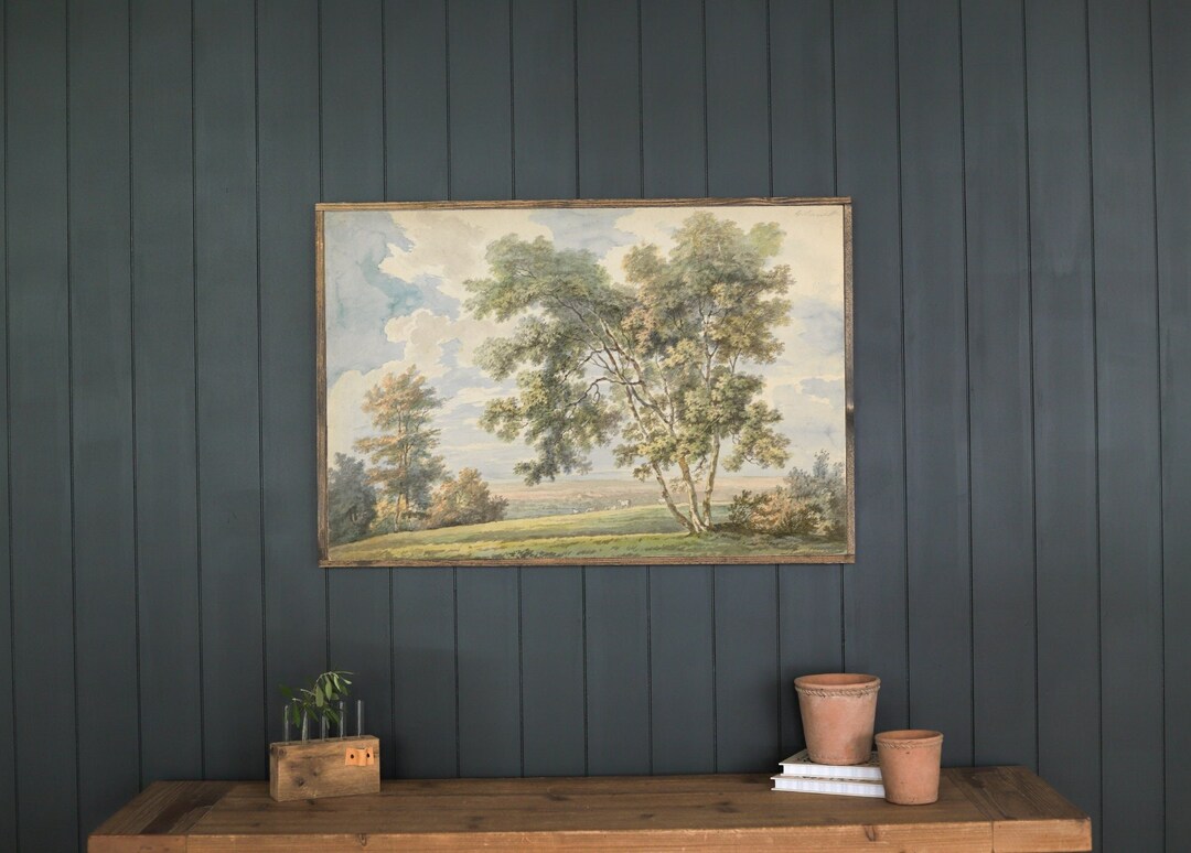 Green Trees Wall Art Living Room Wood Sign Tree Wall Art Wood Signs ...