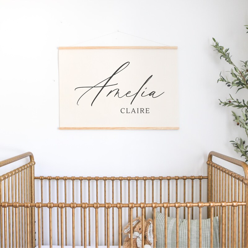 Baby Name Canvas - Etsy