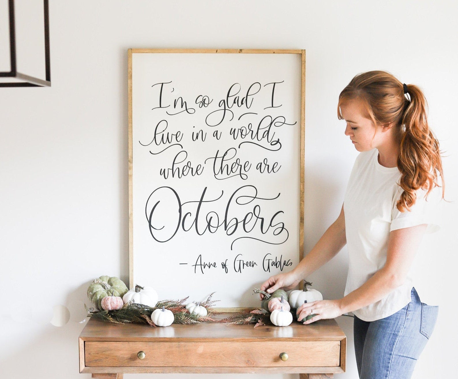 Anne of Green Gables Framed Sign Fall Farmhouse Wall Decor | Etsy