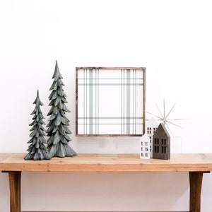 Plaid Christmas Sign | Farmhouse Christmas Sign | Christmas Wall Decor ...