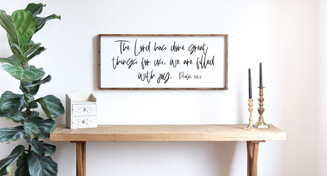 The Lord Has Done Great Things for Us Sign | Scripture Wall Decor ...