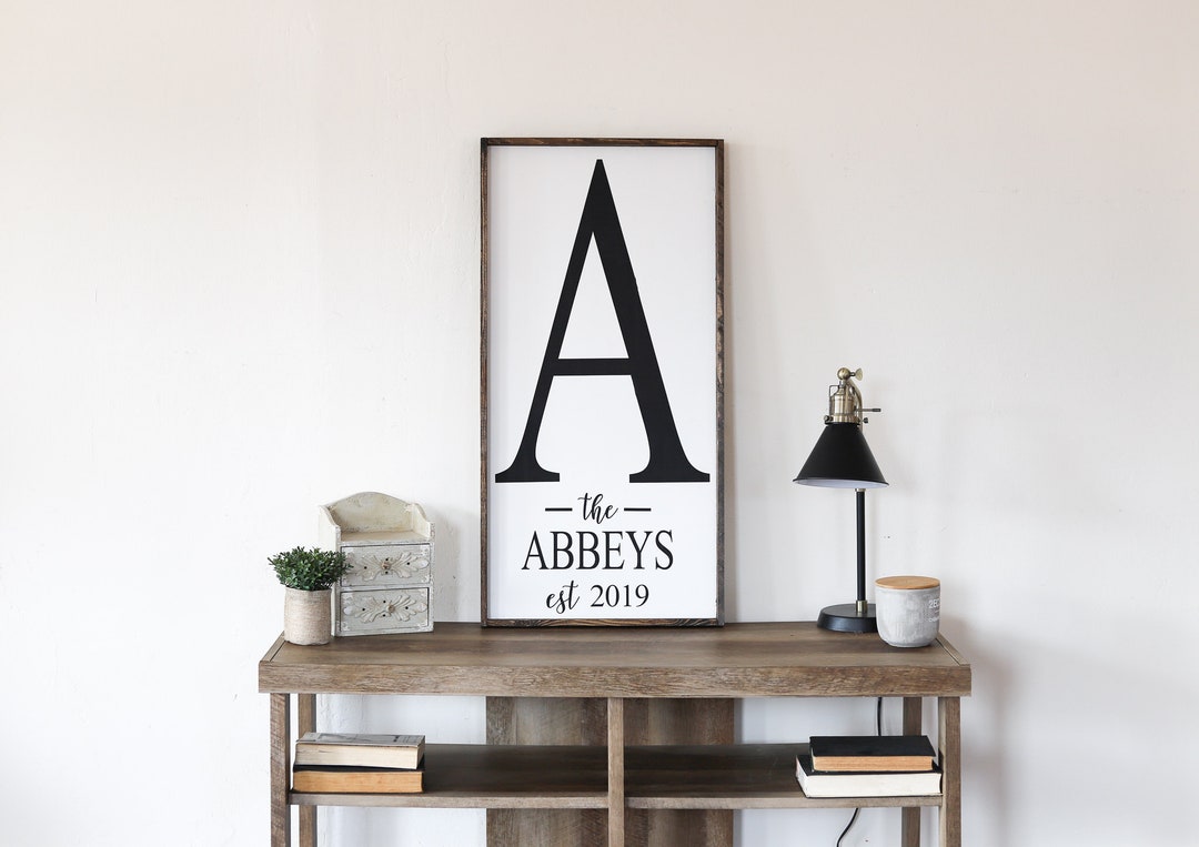 Initial Sign | Customized Family Sign | Last Name Sign | Family Wall ...