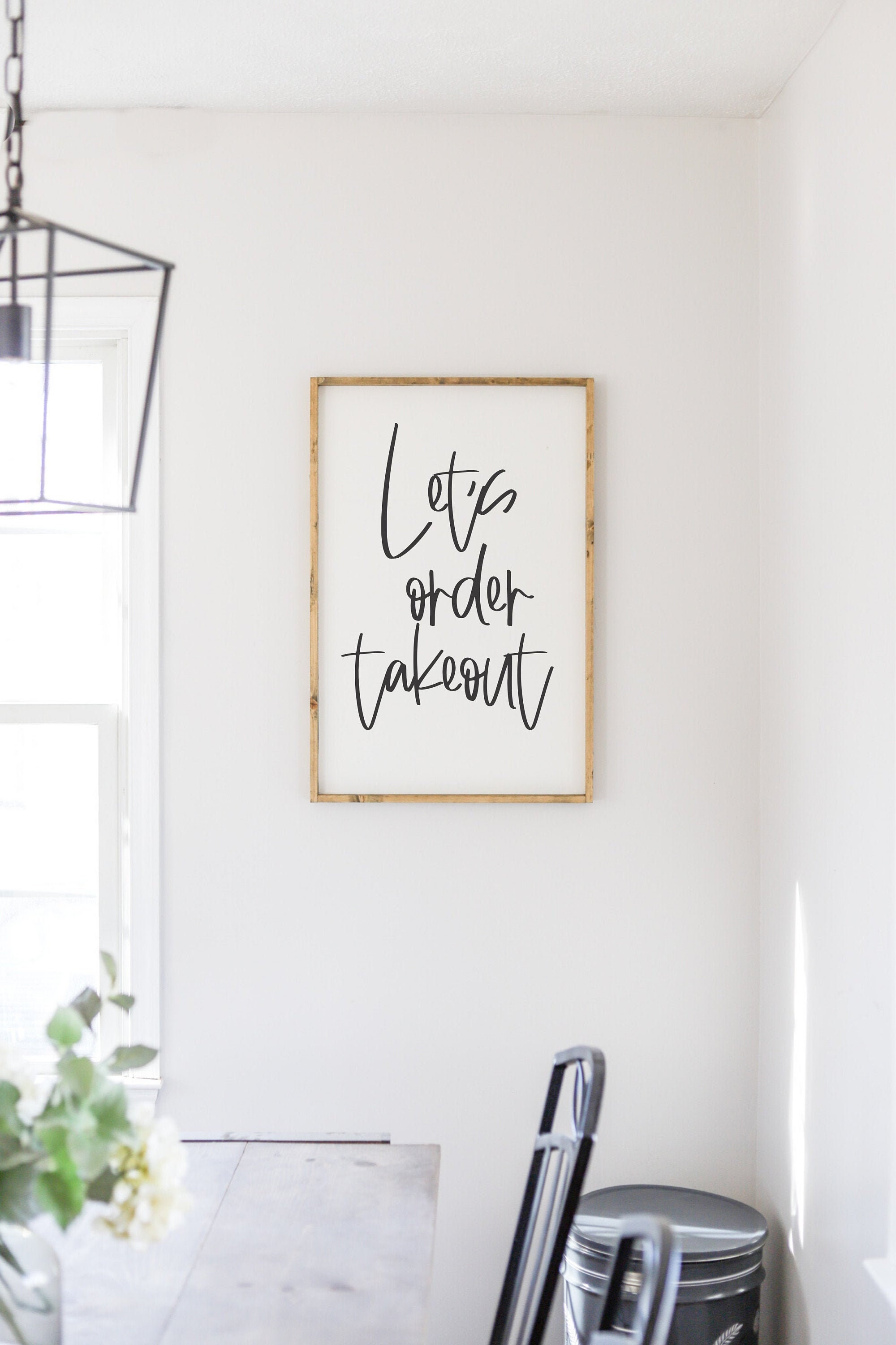 Let's Order Takeout Sign Farmhouse Wall Decor - Etsy