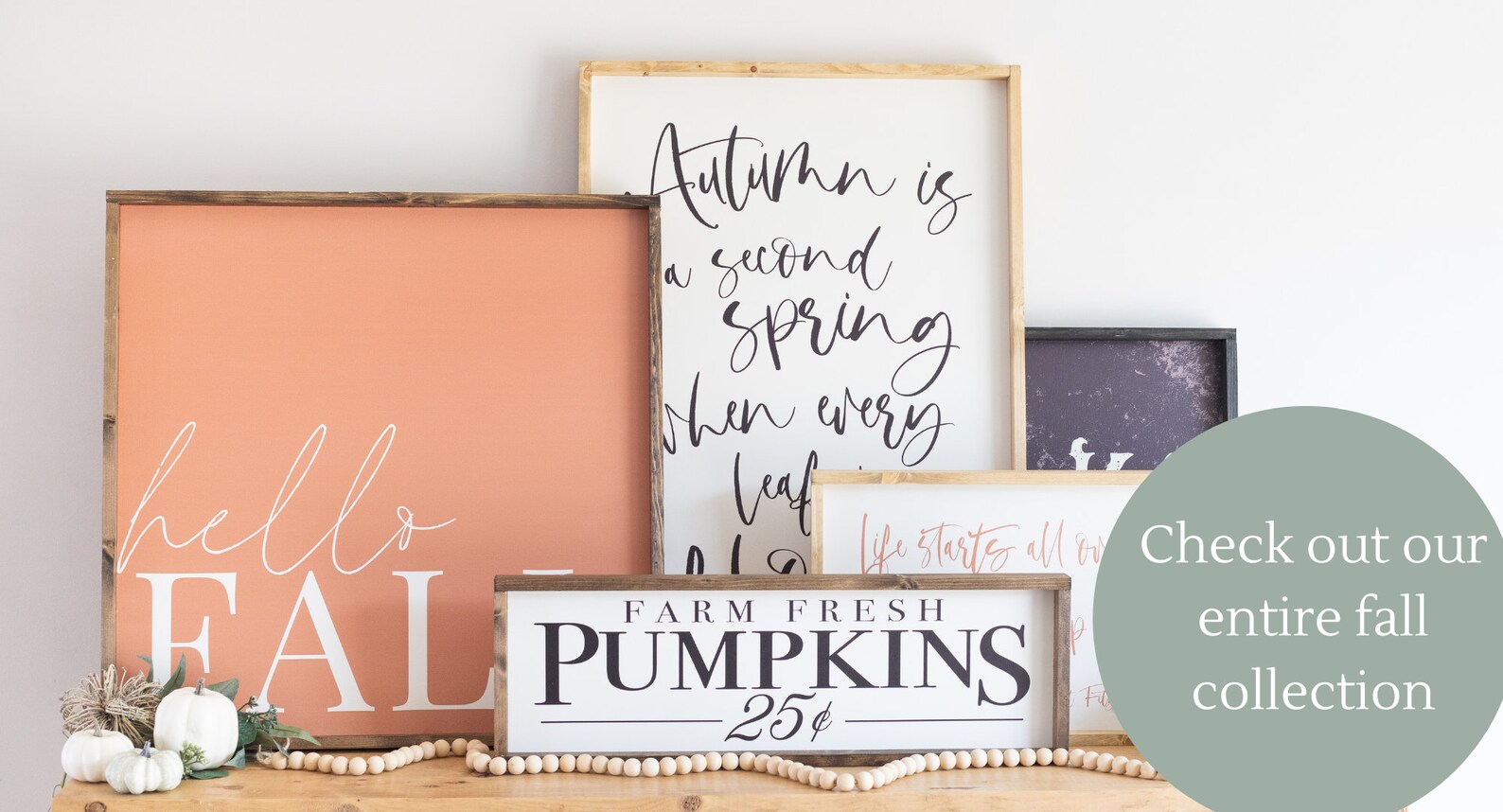 Pumpkins Fall Sign Fall Farmhouse Sign Wood Framed Sign - Etsy