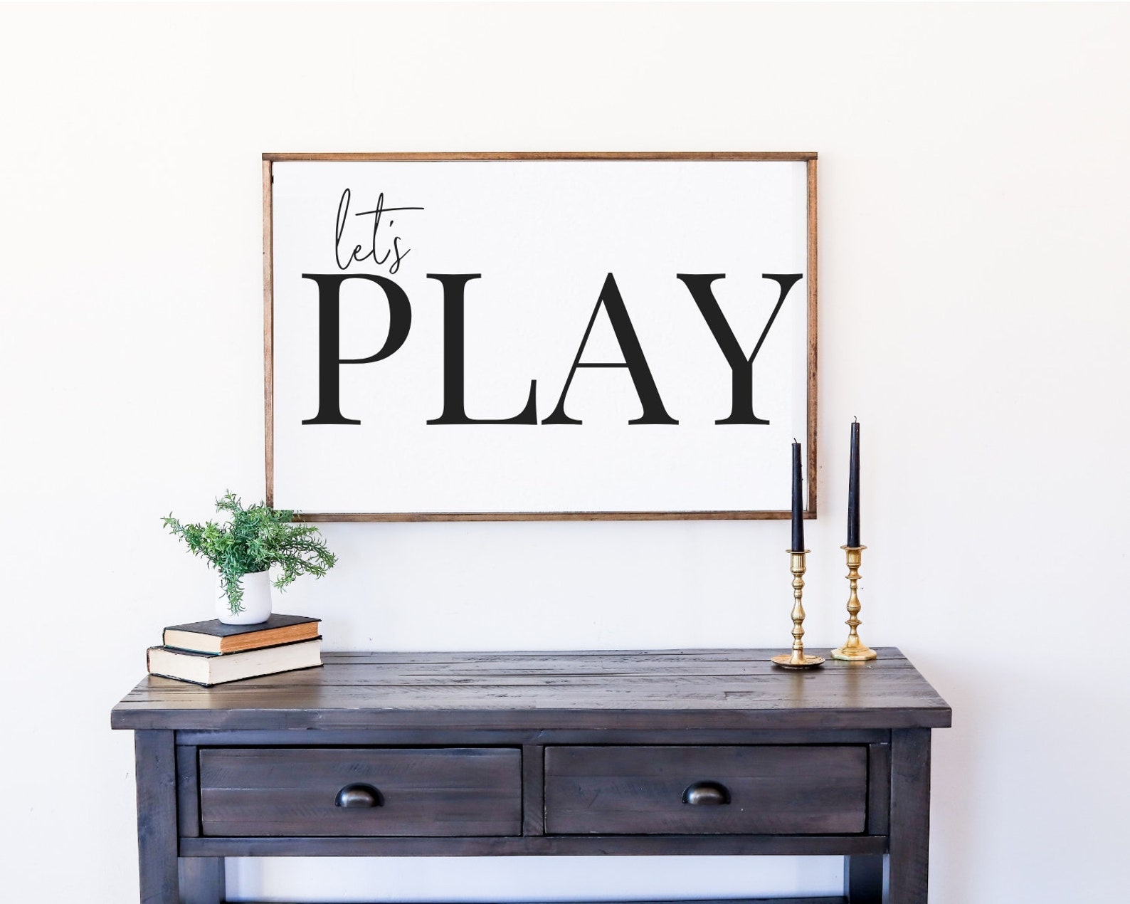 Let's Play Sign Playroom Wall Decor Farmhouse Kids - Etsy