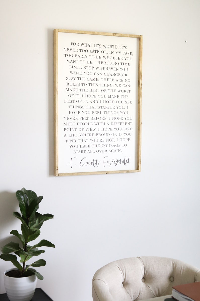 For What It's Worth Sign Living Room Wall Decor F | Etsy