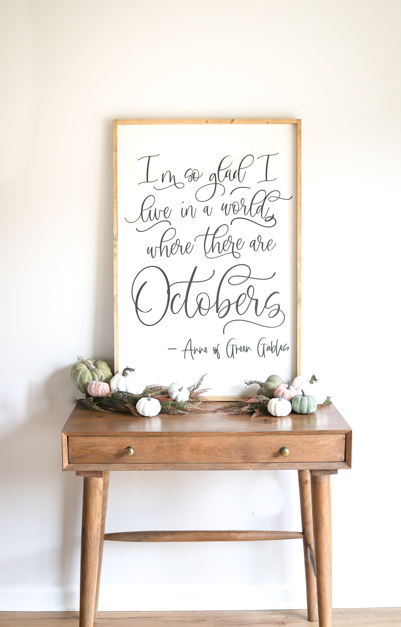 Anne of Green Gables Framed Sign Fall Farmhouse Wall Decor | Etsy