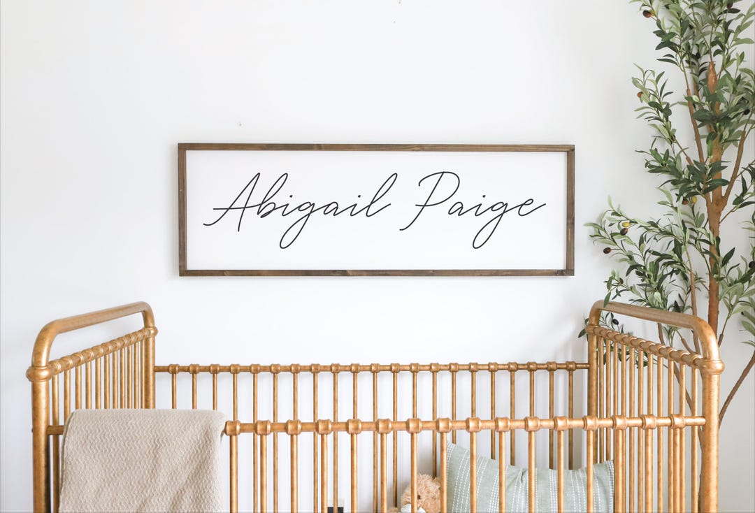 Above the Crib Wall Decor | Girl Nursery Wooden Decor | Girl Name Sign ...