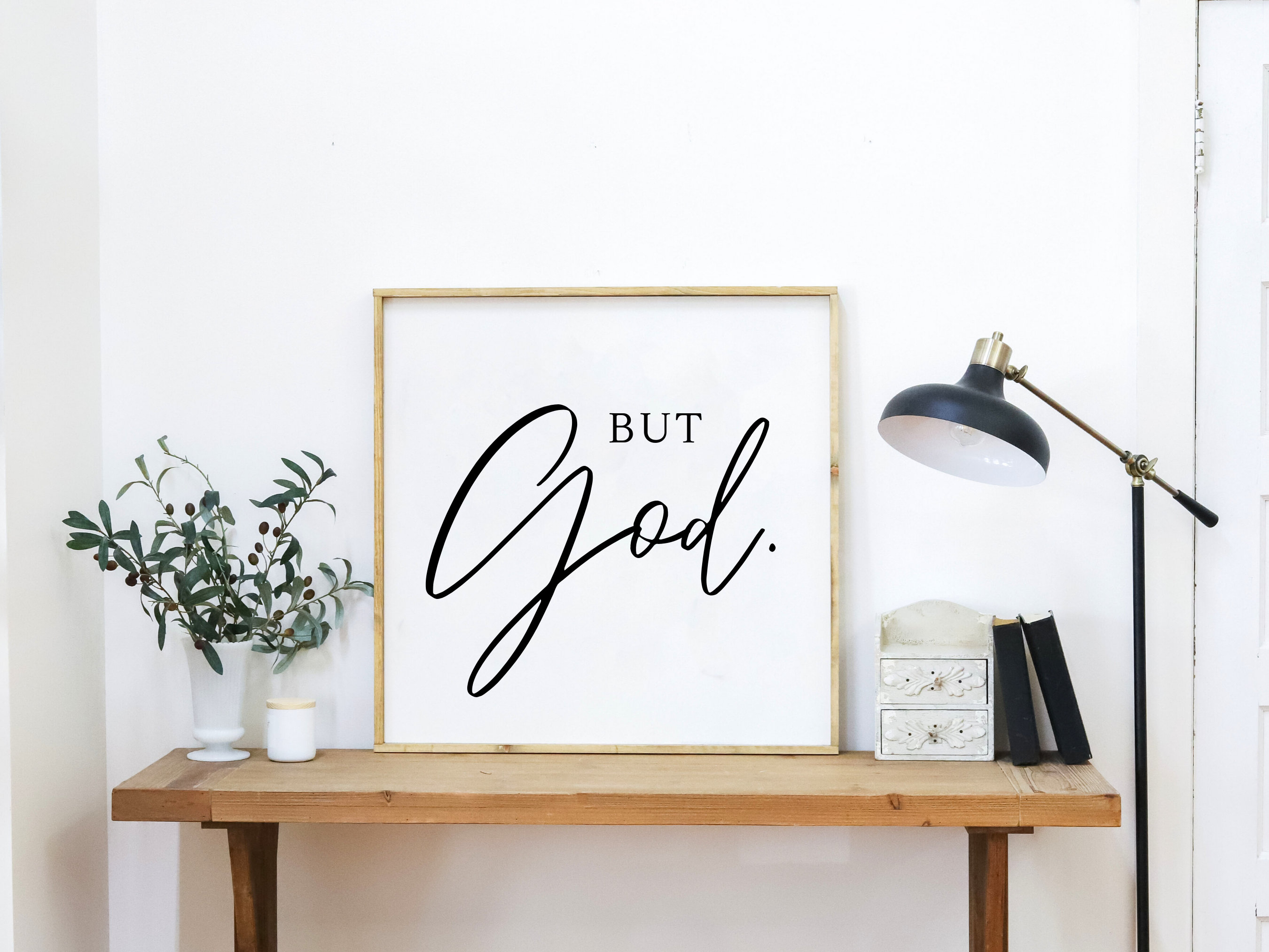 But God Sign Christian Wall Decor Modern Farmhouse Sign - Etsy