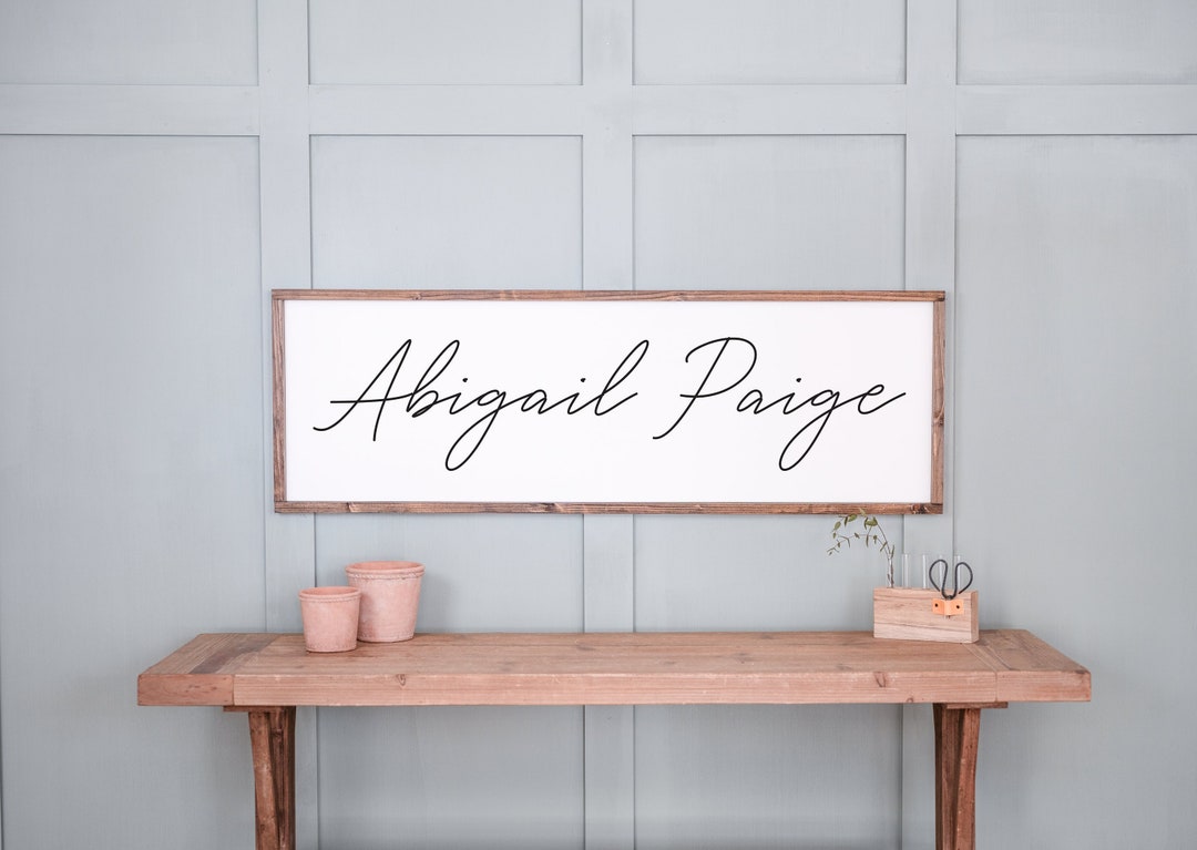 Above the Crib Decor Girl Nursery Decor Girl Name Sign Farmhouse ...