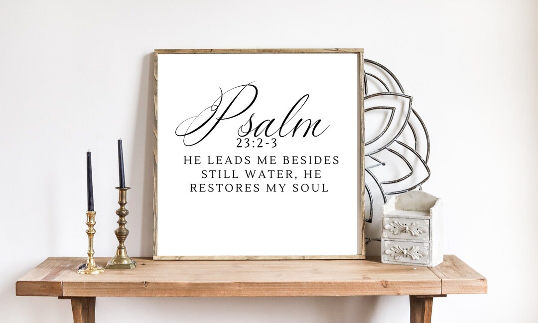 Psalm 23 Sign | Scripture Sign | Scripture Wall Decor | Farmhouse Wall ...