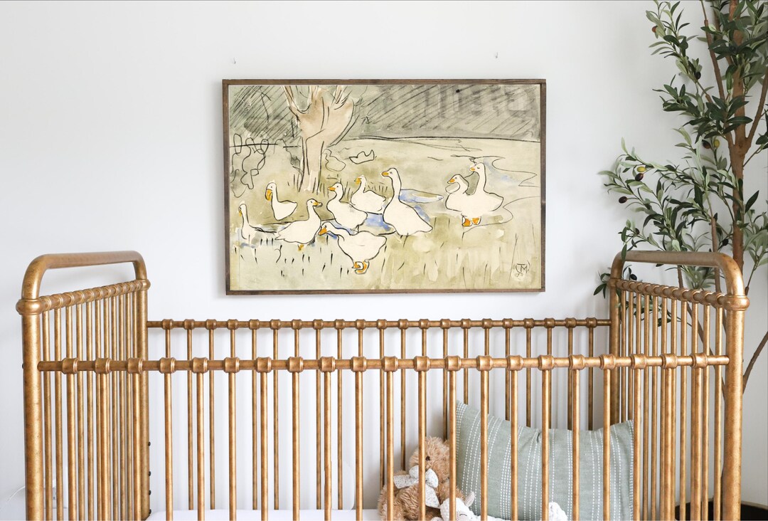 Ducks Sketch | Nursery Wall Art | Landscape Framed Wall Art| Cottage ...