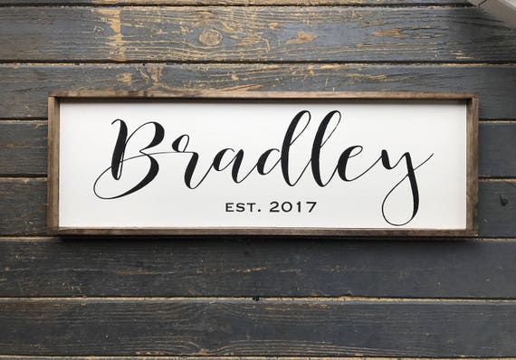 Established Sign Last Name Wood Sign Family Name Sign Wood Last Name ...